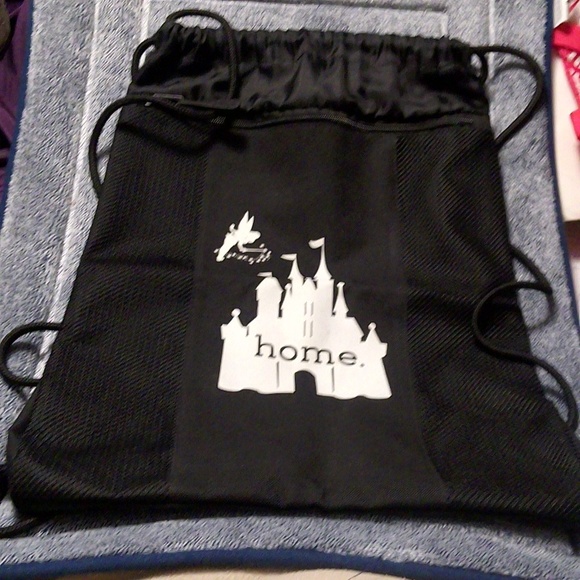 Disney | Bags | Disney Home Castle Drawstring Backpack Bag With ...